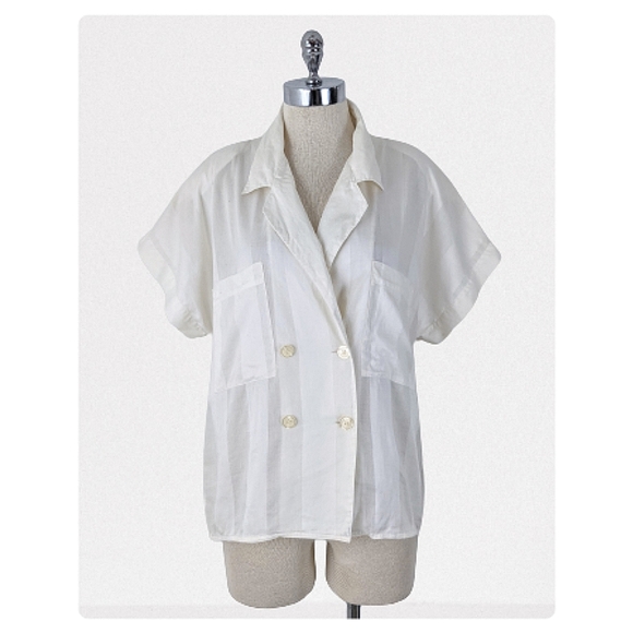 Vintage | Tops | Vintage 8s Double Breasted Blouse | Poshmark